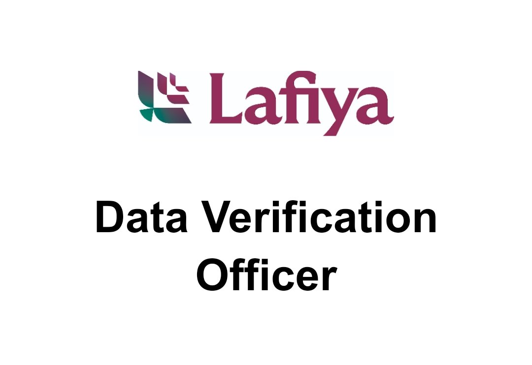Apply Now: Data Verification Officer at Lafiya Nigeria | Multiple ...
