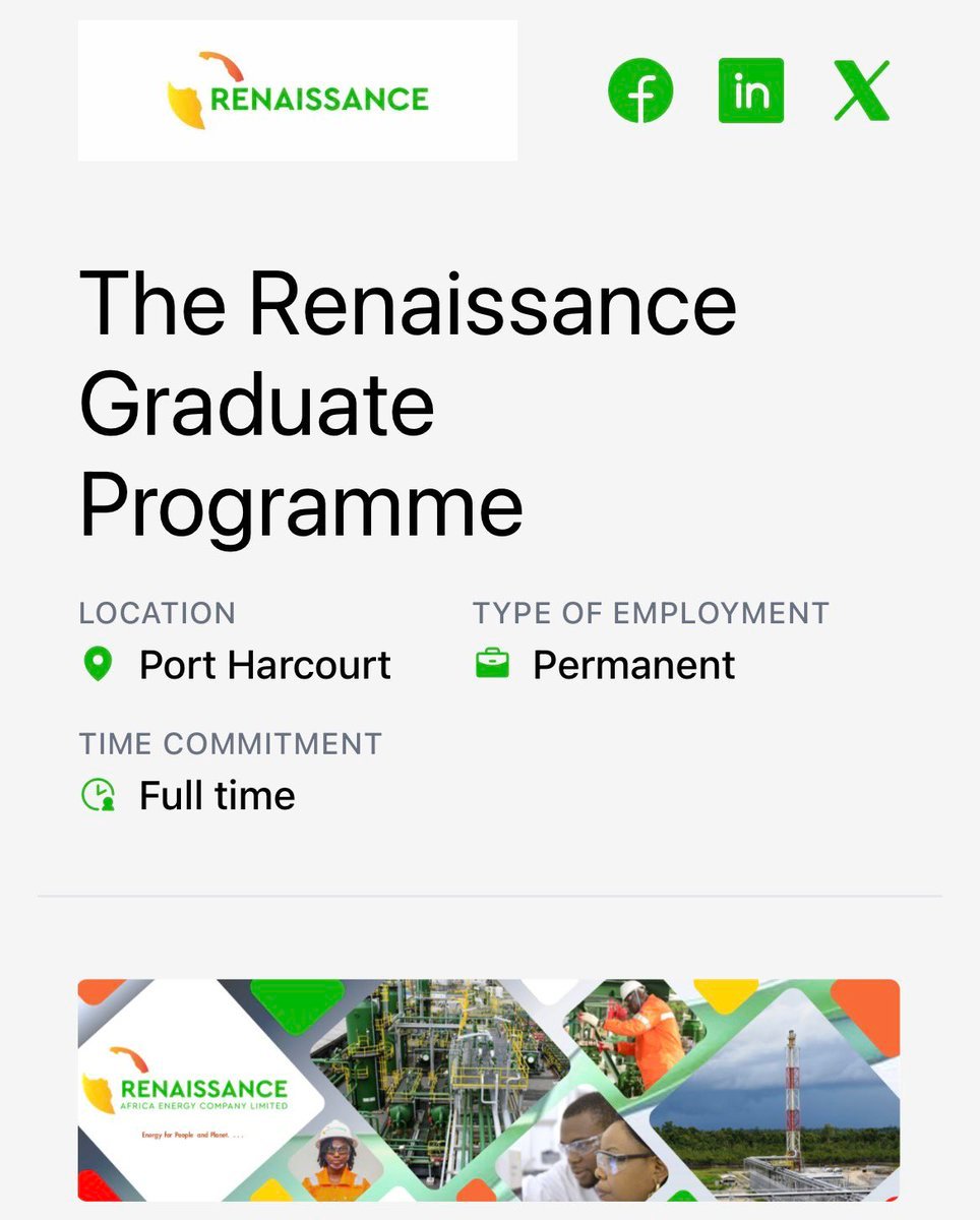 Renaissance Graduate Trainee Program 2026 | Link to Apply